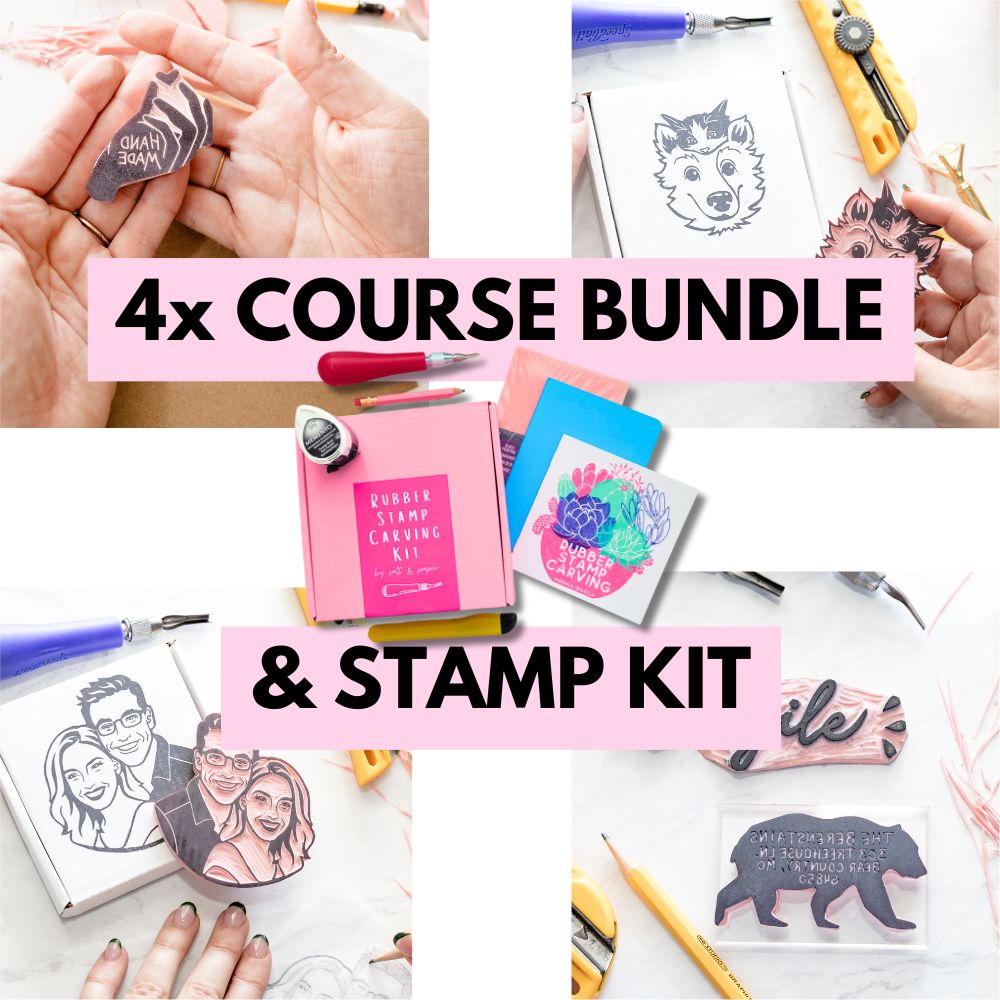 Ultimate Stamp Carving Course Bundle w/ Stamp Carving Kit – Salt and Paper