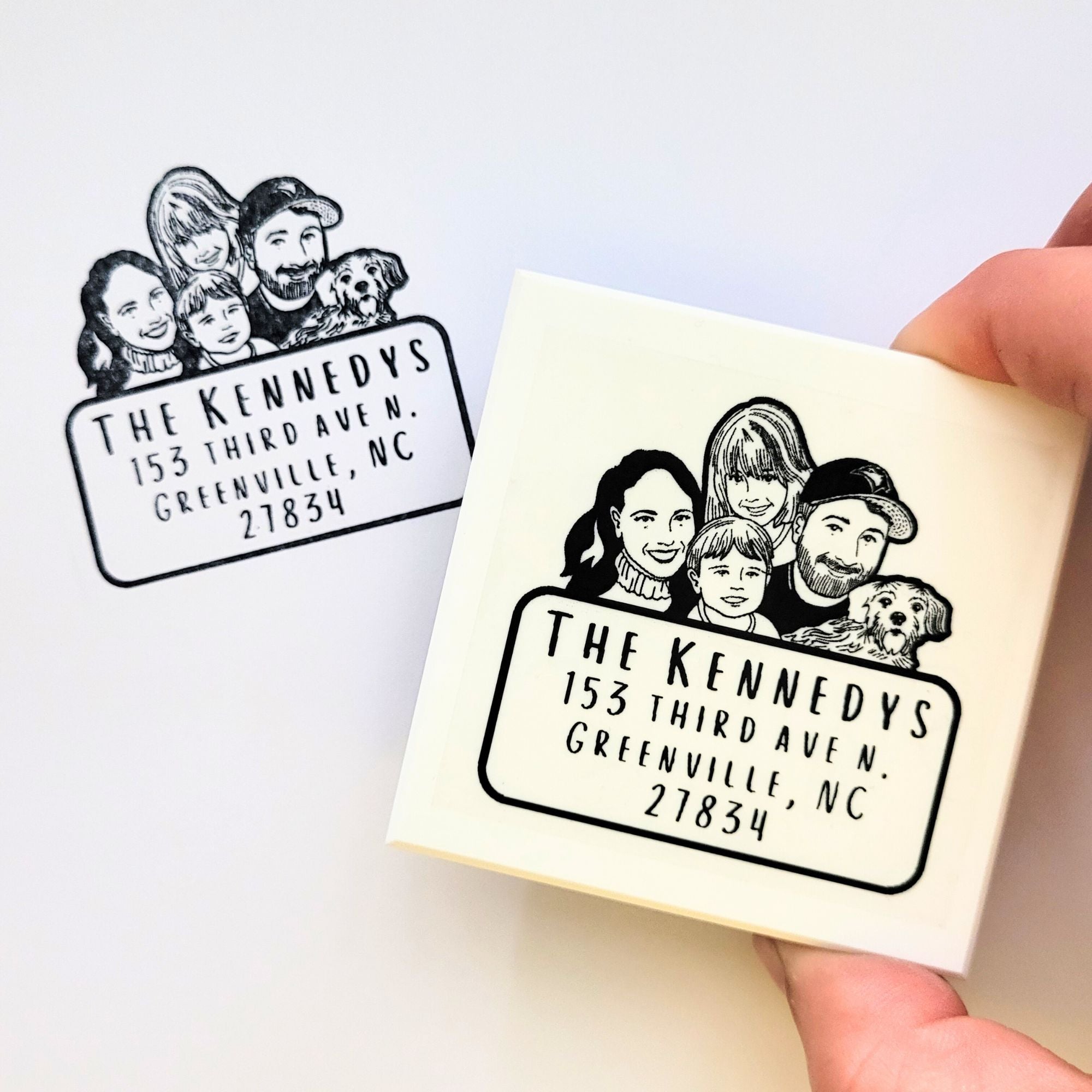 Family Address Stamp (Pre-Inked) | Salt & Paper – Salt and Paper