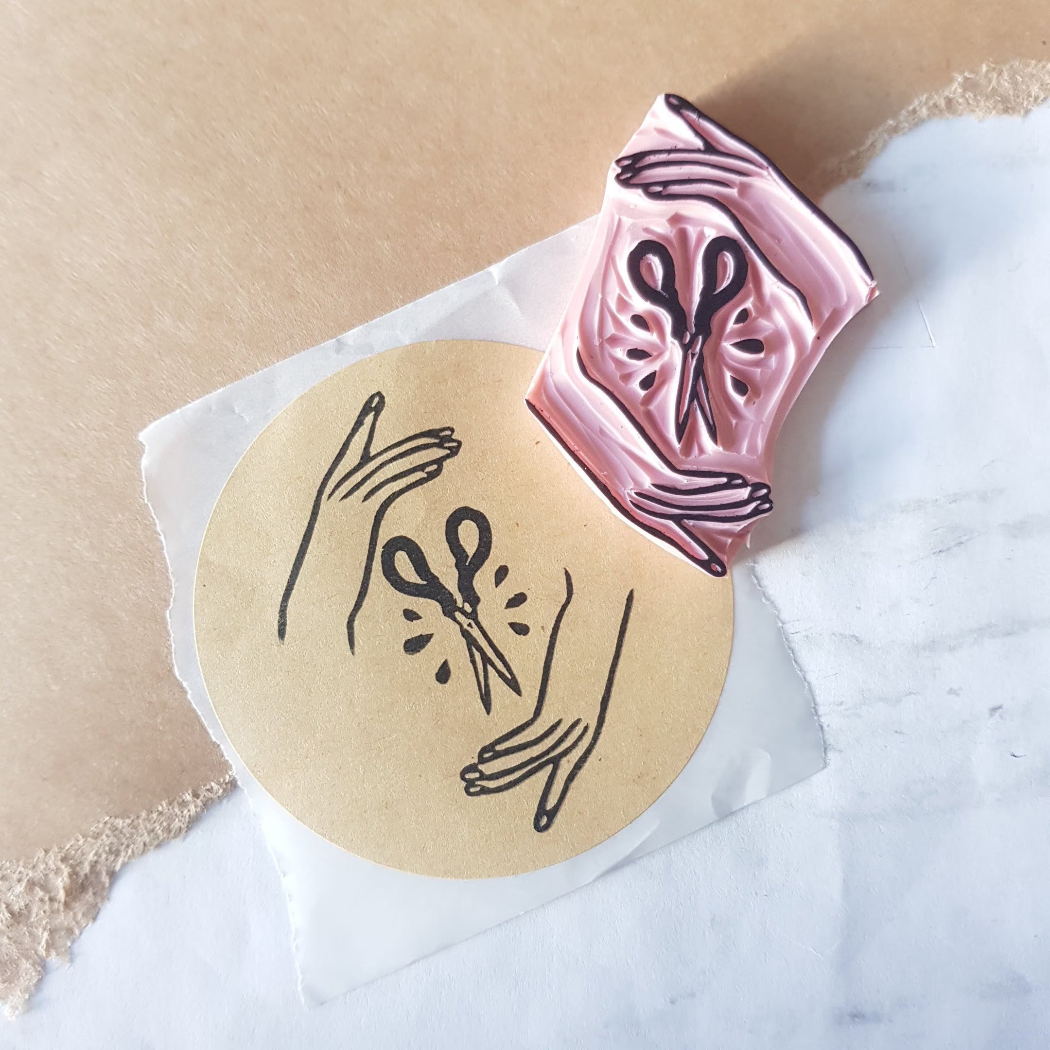 Scissors Rubber Stamp | Salt & Paper – Salt and Paper