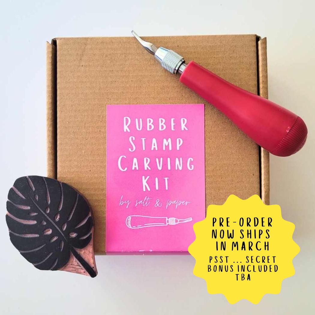 Pre-Order Rubber Stamp Carving Kit - Ships March 2025 | Salt & Paper ...