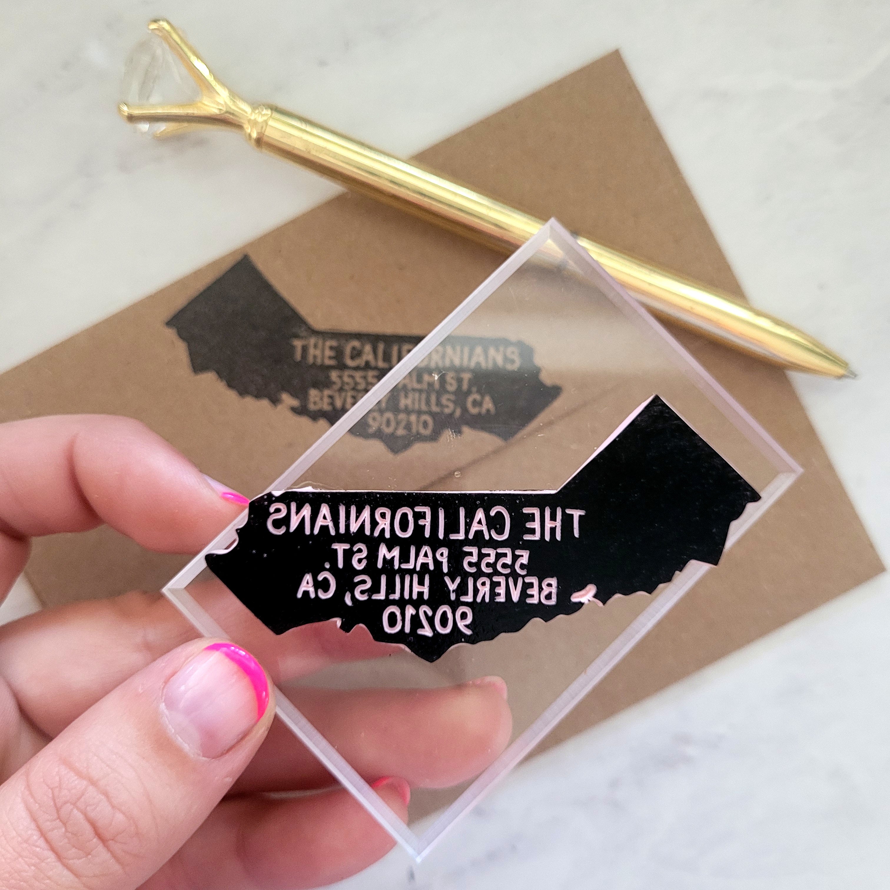 Return Address State Stamp | Salt & Paper – Salt and Paper