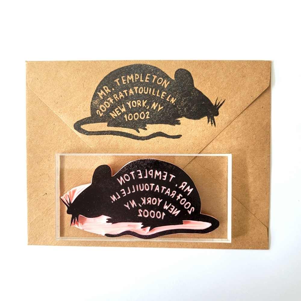 Return Address Rat or Mouse Stamp | Salt & Paper – Salt and Paper
