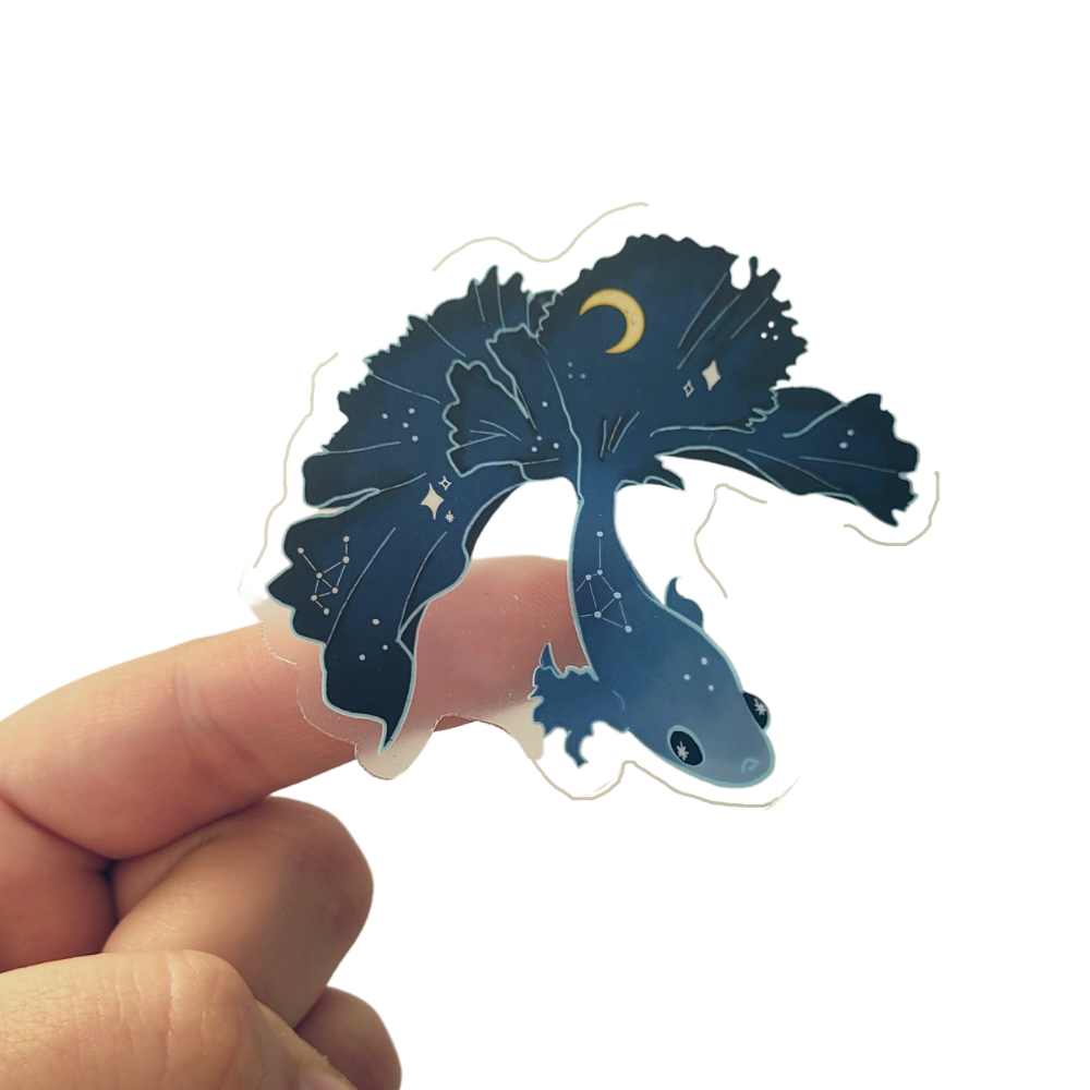Clear Night Betta Vinyl Sticker | Salt & Paper – Salt and Paper