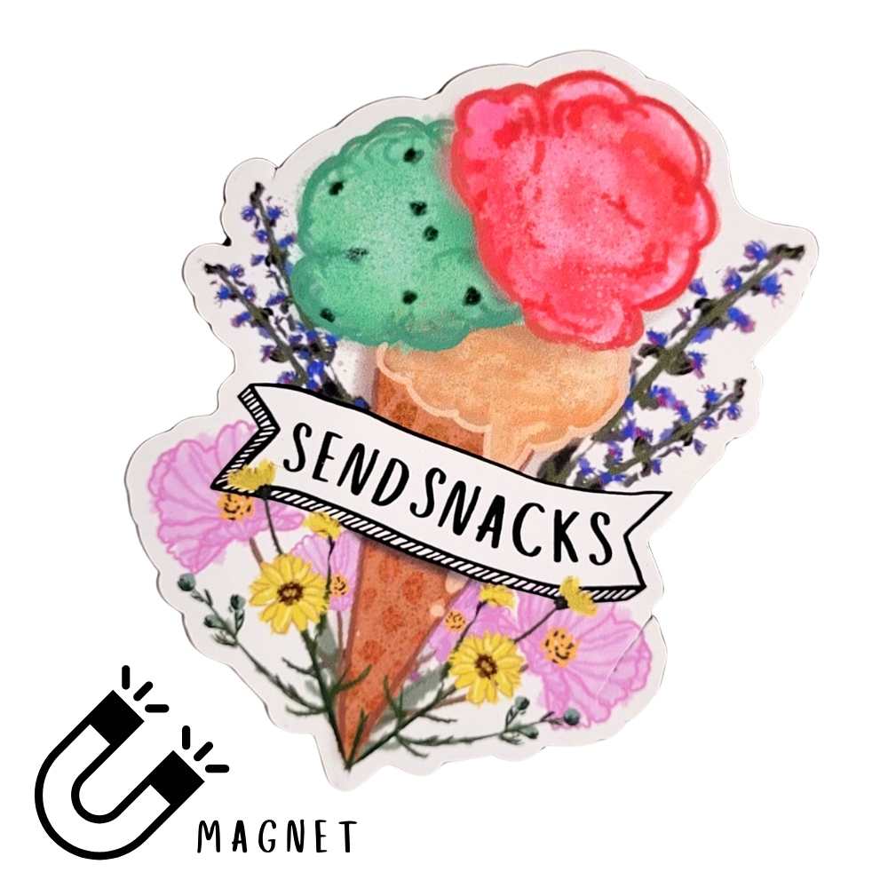 Send Snacks Magnet | Salt & Paper – Salt and Paper