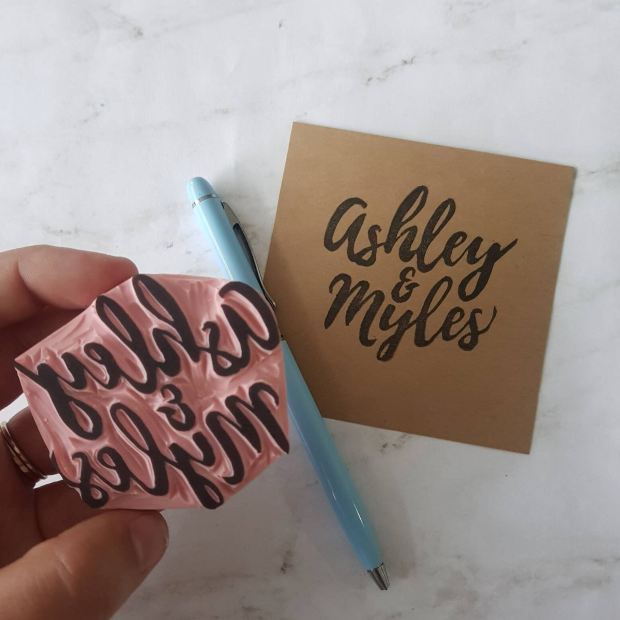 Custom Name Rubber Stamp | Salt & Paper – Salt and Paper