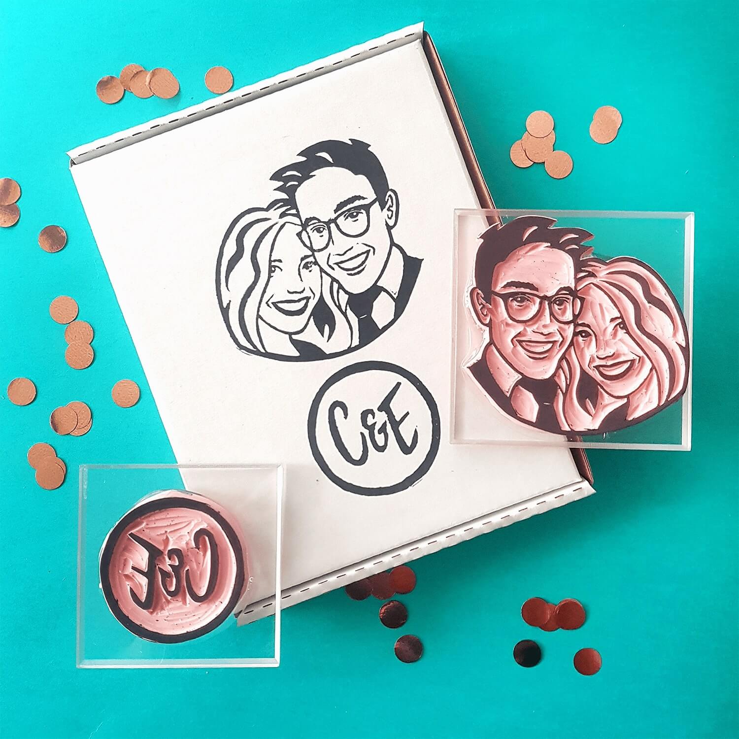 Couples Stamp and Monogram | Salt & Paper – Salt and Paper